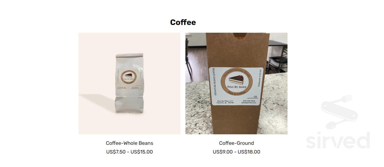 Pies By Mike menu in Clanton, Alabama, USA