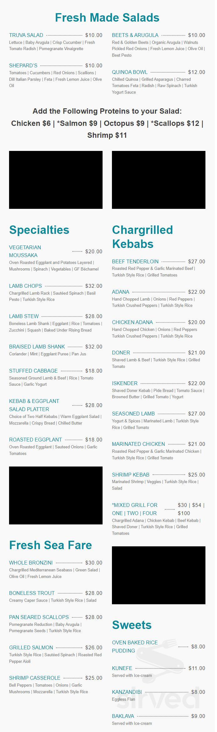 Truva - Virginia Highland menu in Atlanta, Georgia, USA