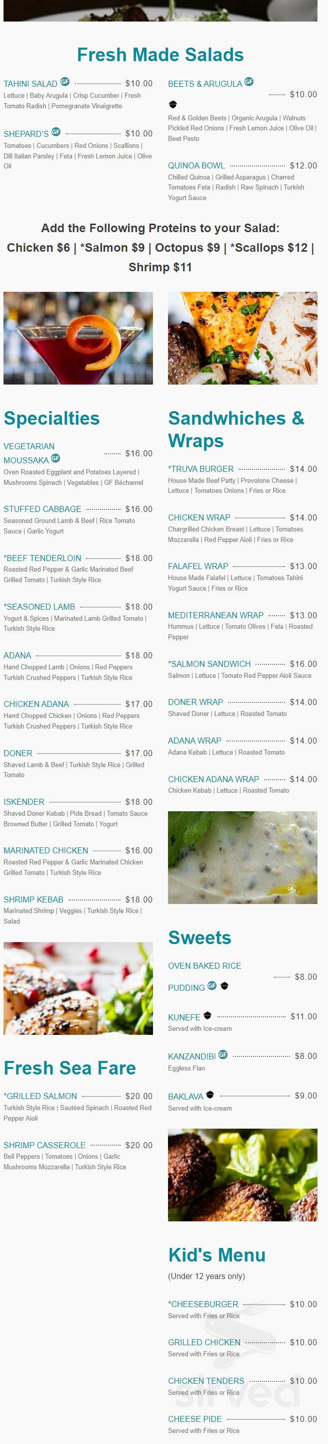 Truva - Virginia Highland menu in Atlanta, Georgia, USA