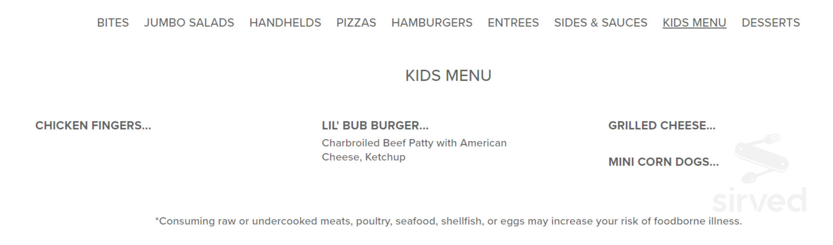 Bubbarino's Bites & Bubbles - Hurricane menu in Hurricane, West ...