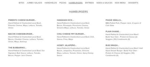 Menu for Bubbarino's Bites & Bubbles - Hurricane in Hurricane, WV | Sirved