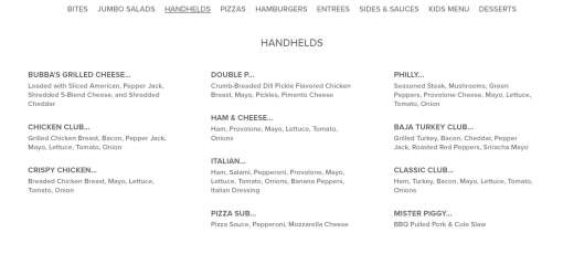 Menu for Bubbarino's Bites & Bubbles - Hurricane in Hurricane, WV | Sirved