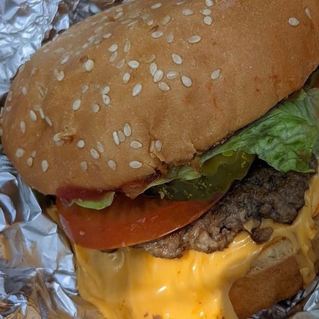 Five Guys menu in Windsor, Ontario, Canada