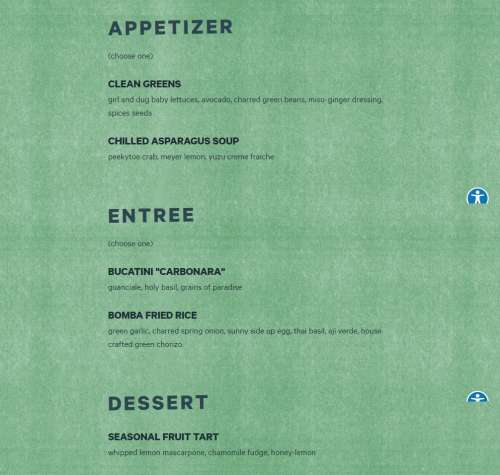 LOAM DTLA menu in Los Angeles, California, USA