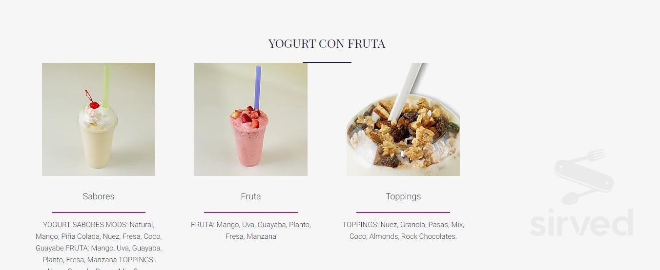 Paleteria Las Delicias de la Michoacána menu in Chicago, Illinois, USA