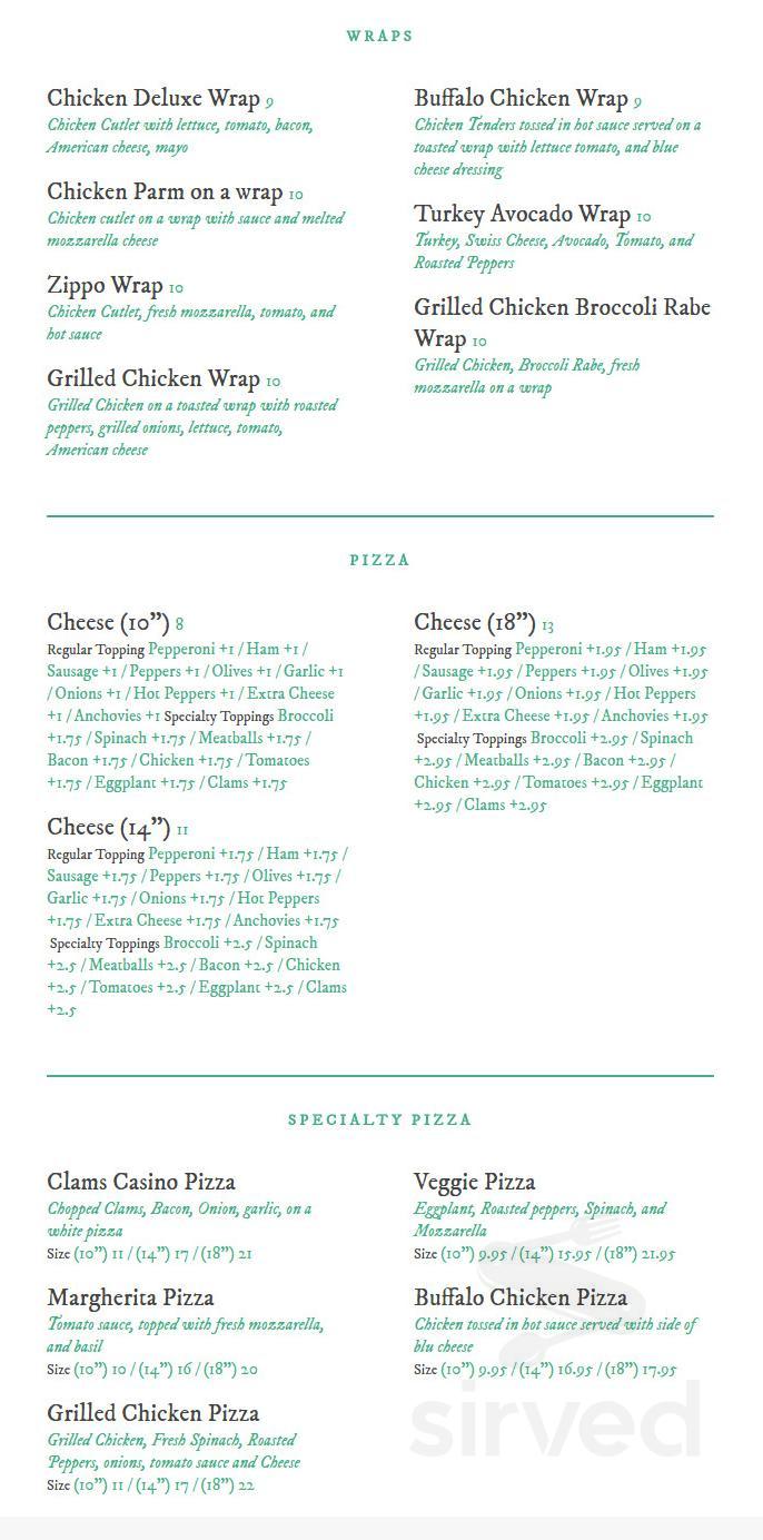 Nonna Lucia's menu in Watertown, Connecticut, USA