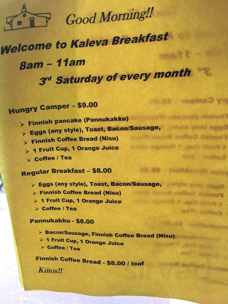 Knights & Ladies of Kaleva - Lancaster menus in Lancaster ...