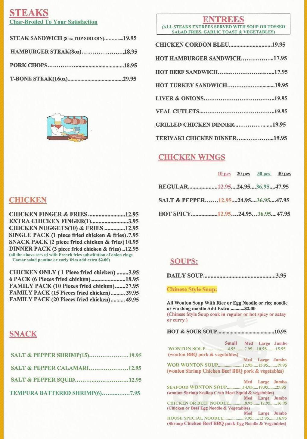 Hooters Truck Stop Restaurant menu in Boyle, Alberta, Canada