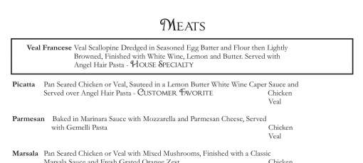Menu for Clemenza's at Uptown in Fort Walton Beach, FL | Sirved