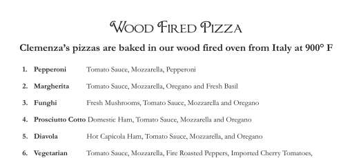 Menu for Clemenza's at Uptown in Fort Walton Beach, FL | Sirved