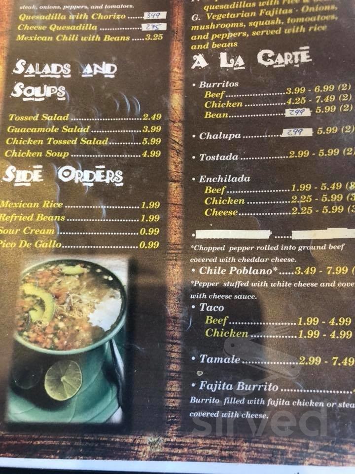 La Huerta Mexican Restaurant menus in Fort Smith, Arkansas, United States