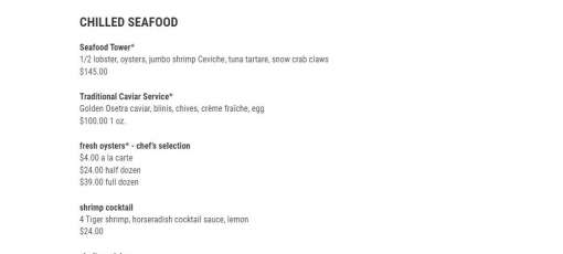 Menu for The Strand House in Manhattan Beach, CA | Sirved