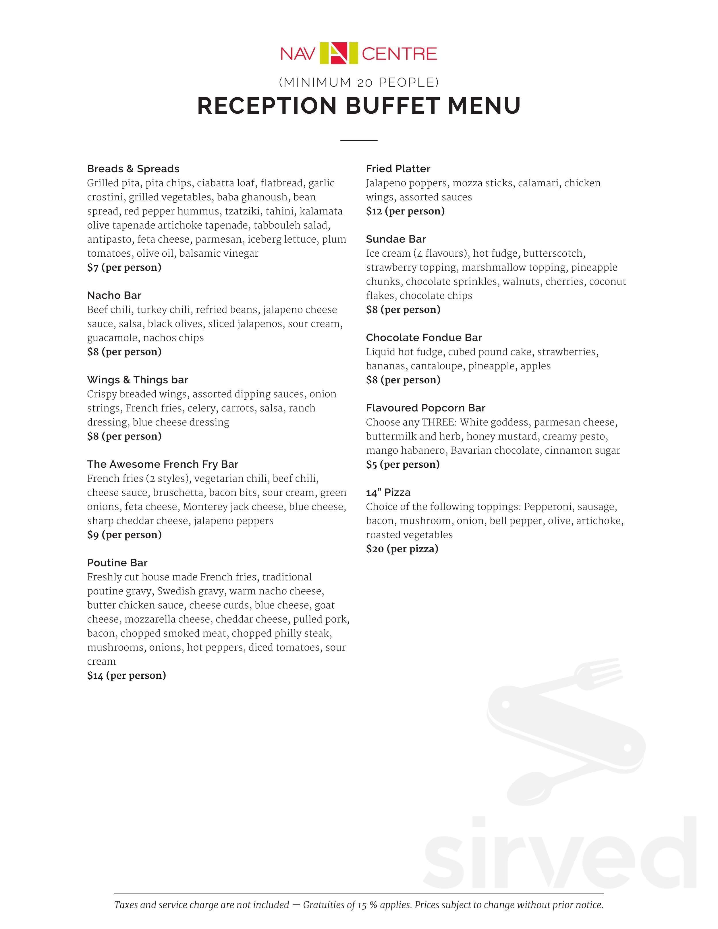 DEV Hotel and Conference Centre menu in Cornwall, Ontario, Canada