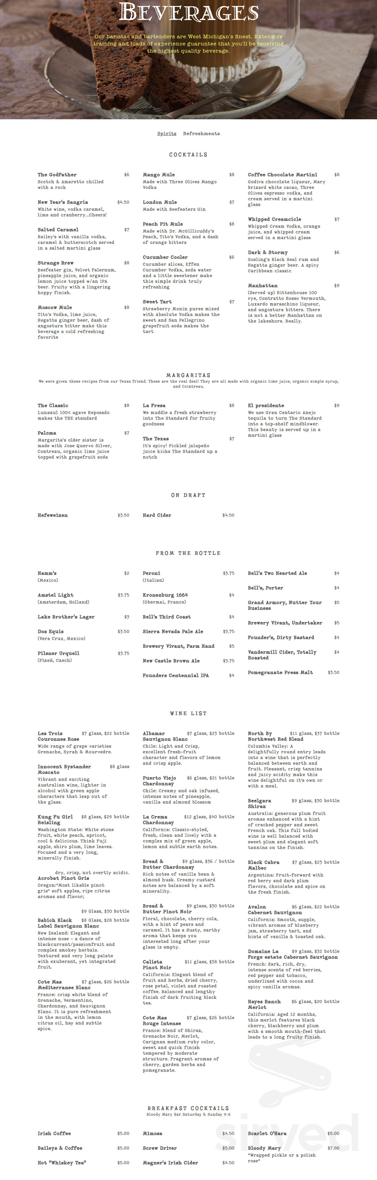 Menu for Village Baker in Spring Lake, MI | Sirved