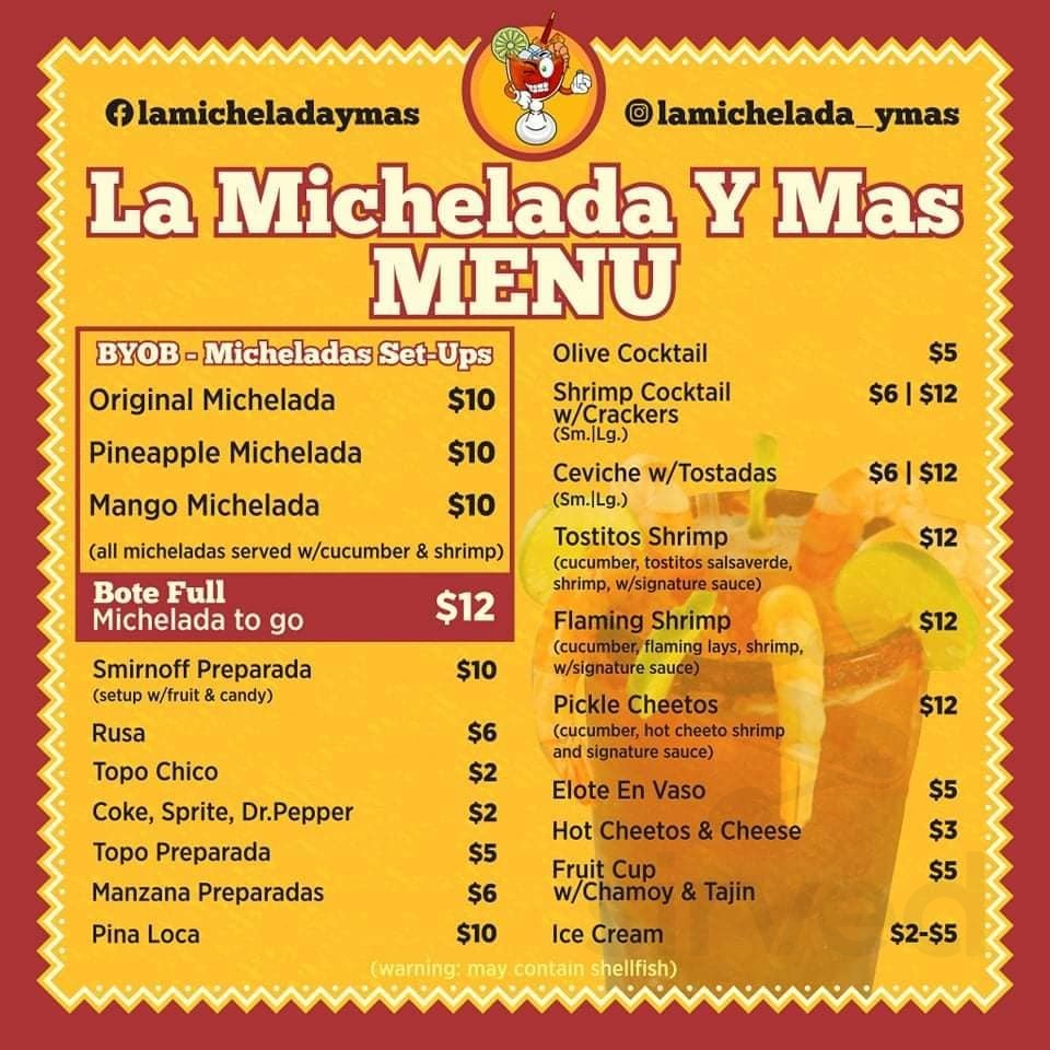 La Michelada Y Mas menu in New Caney, Texas, USA