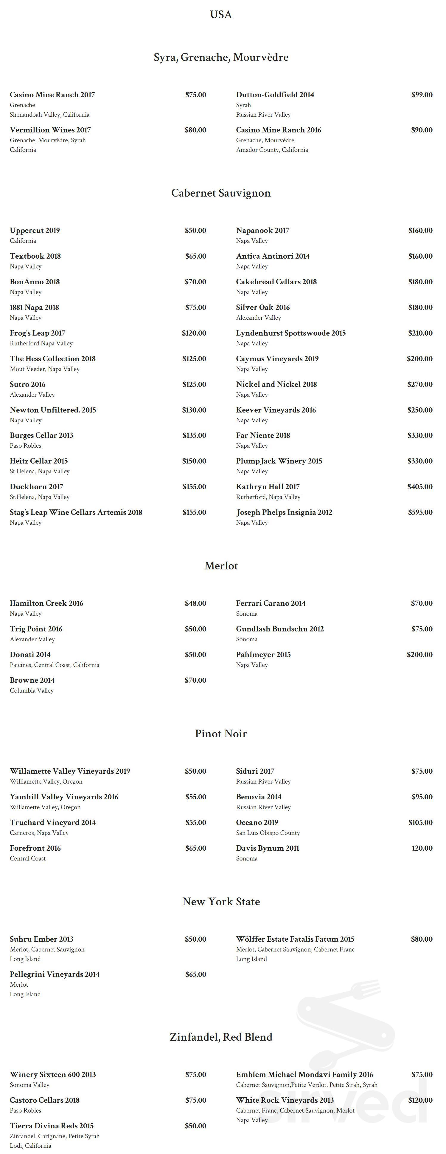 Menu - Brooklyn NY's Amber Steak House | Sirved