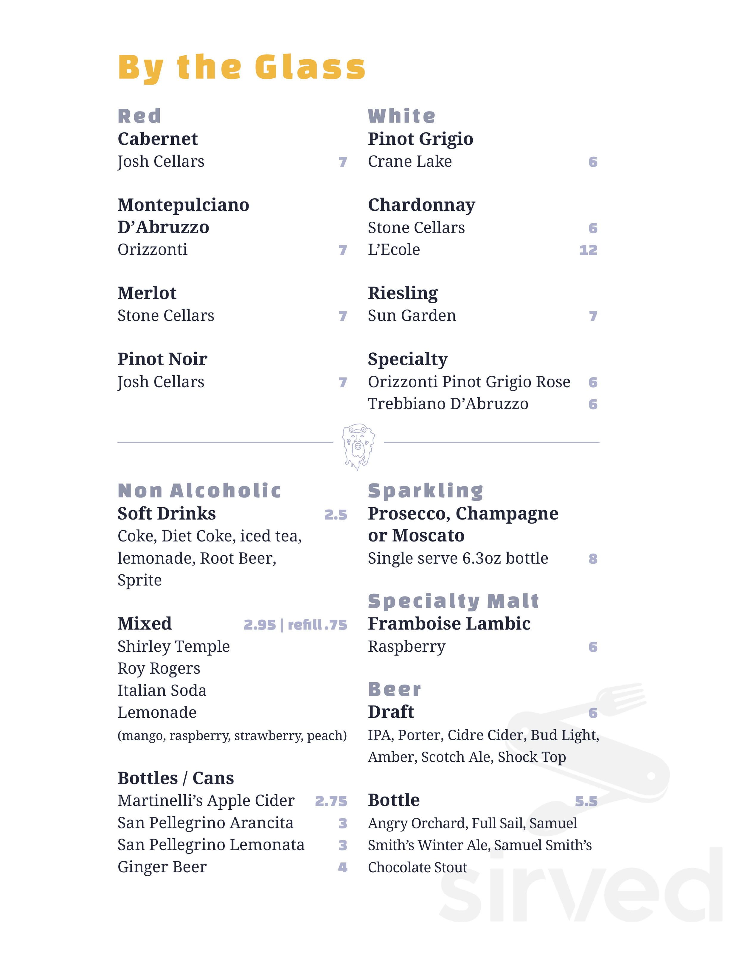 Girardi's Osteria menu in Edmonds, Washington, USA