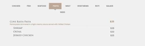 Cove Restaurant menu in Queens, New York, USA