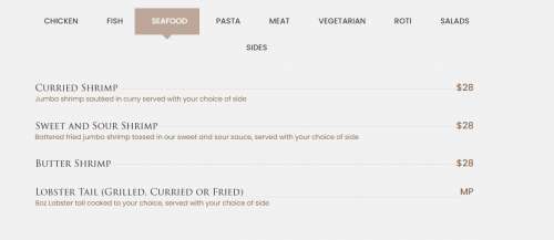 Cove Restaurant menu in Queens, New York, USA