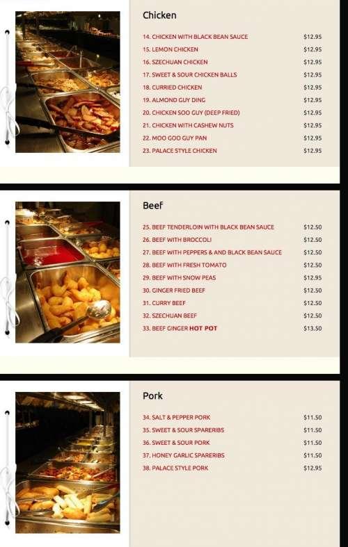 Phoenix Buffet menu in Red Deer, Alberta, Canada