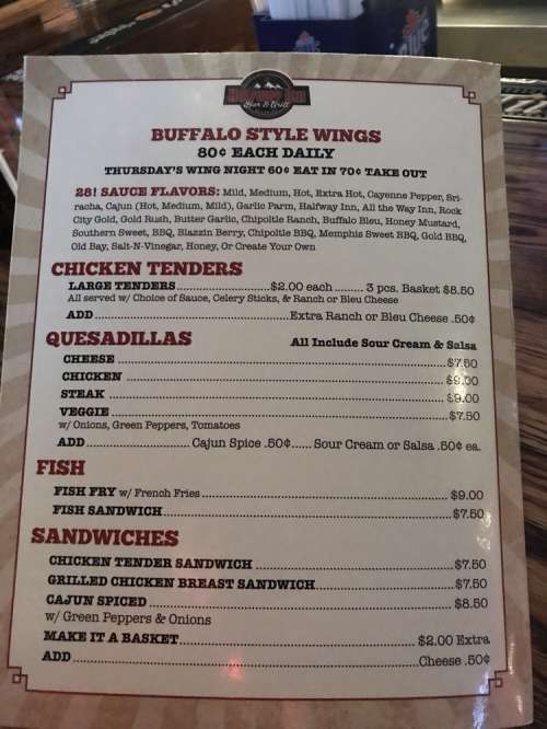 Halfway Inn menu in Olean, New York, USA