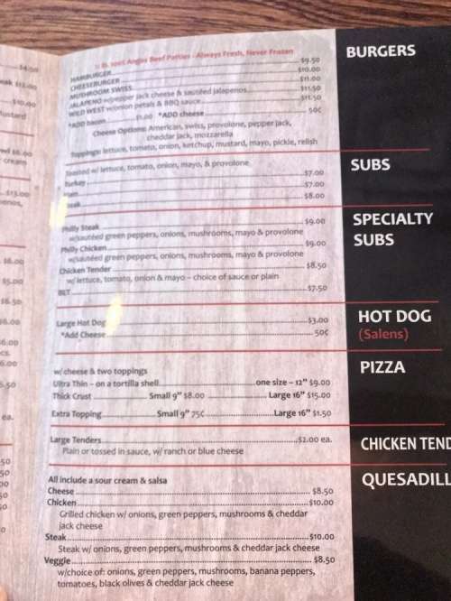 Halfway Inn menu in Olean, New York, USA