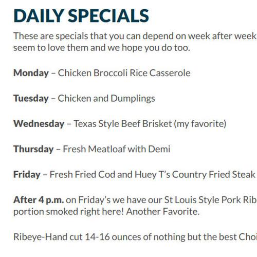 Dean's Restaurant & Bakery Oak Ridge menu in Oak Ridge, Tennessee, USA