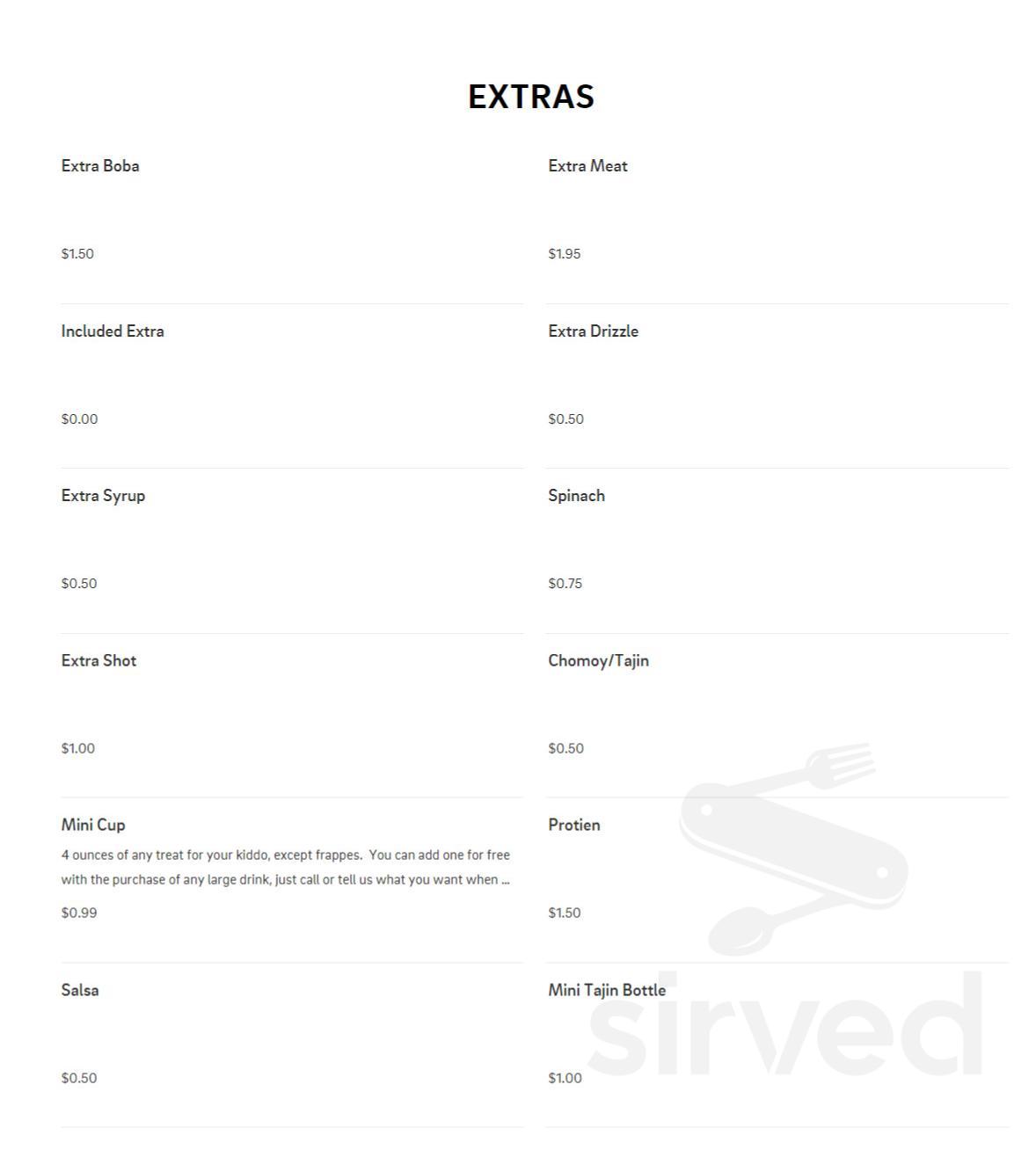 Kate's Coffee, Tea & More menu in Bay City, Texas, USA