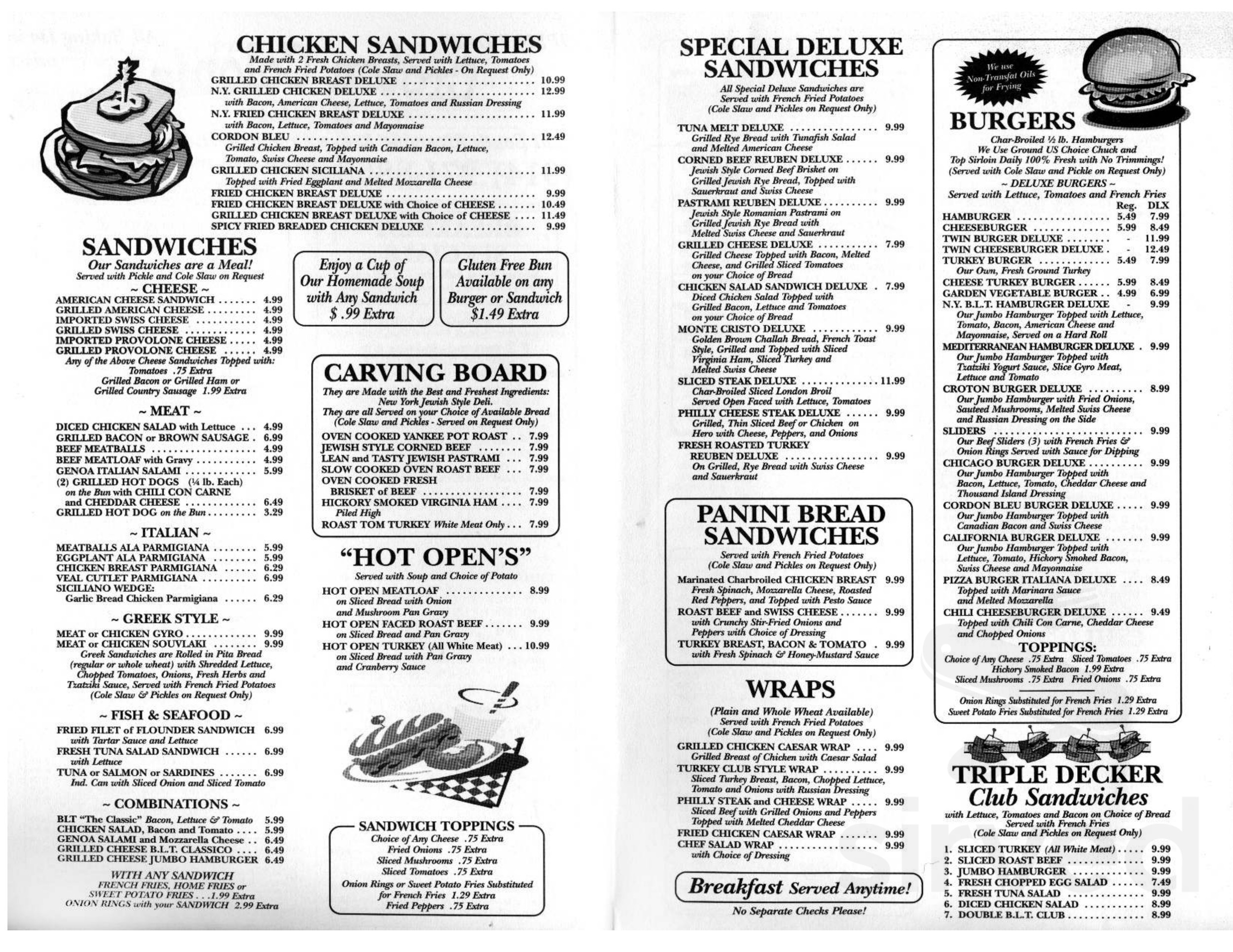 Menu for Croton Colonial in Croton-On-Hudson, New York, United States