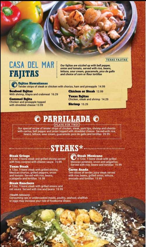 Casa Del Mar menu in Urbana, Illinois, USA