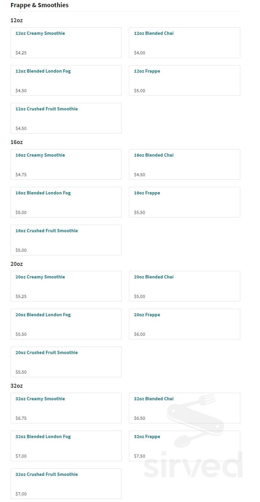 Meg-A-Latte | Coffee House menus in Williston, North Dakota, United States