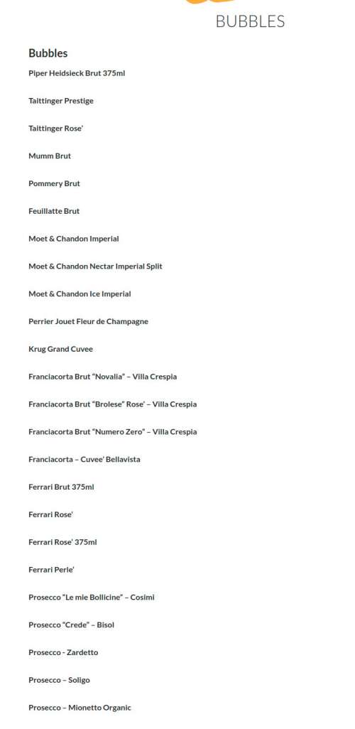 Cafe Epicure menu in Sarasota, Florida, USA