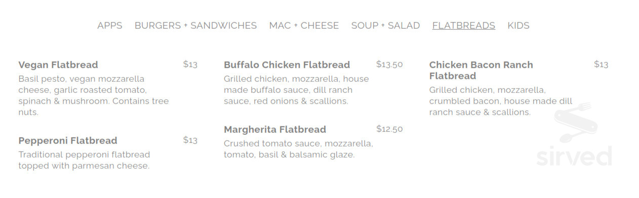 Findlay Brewing Company menu in Findlay, Ohio, USA