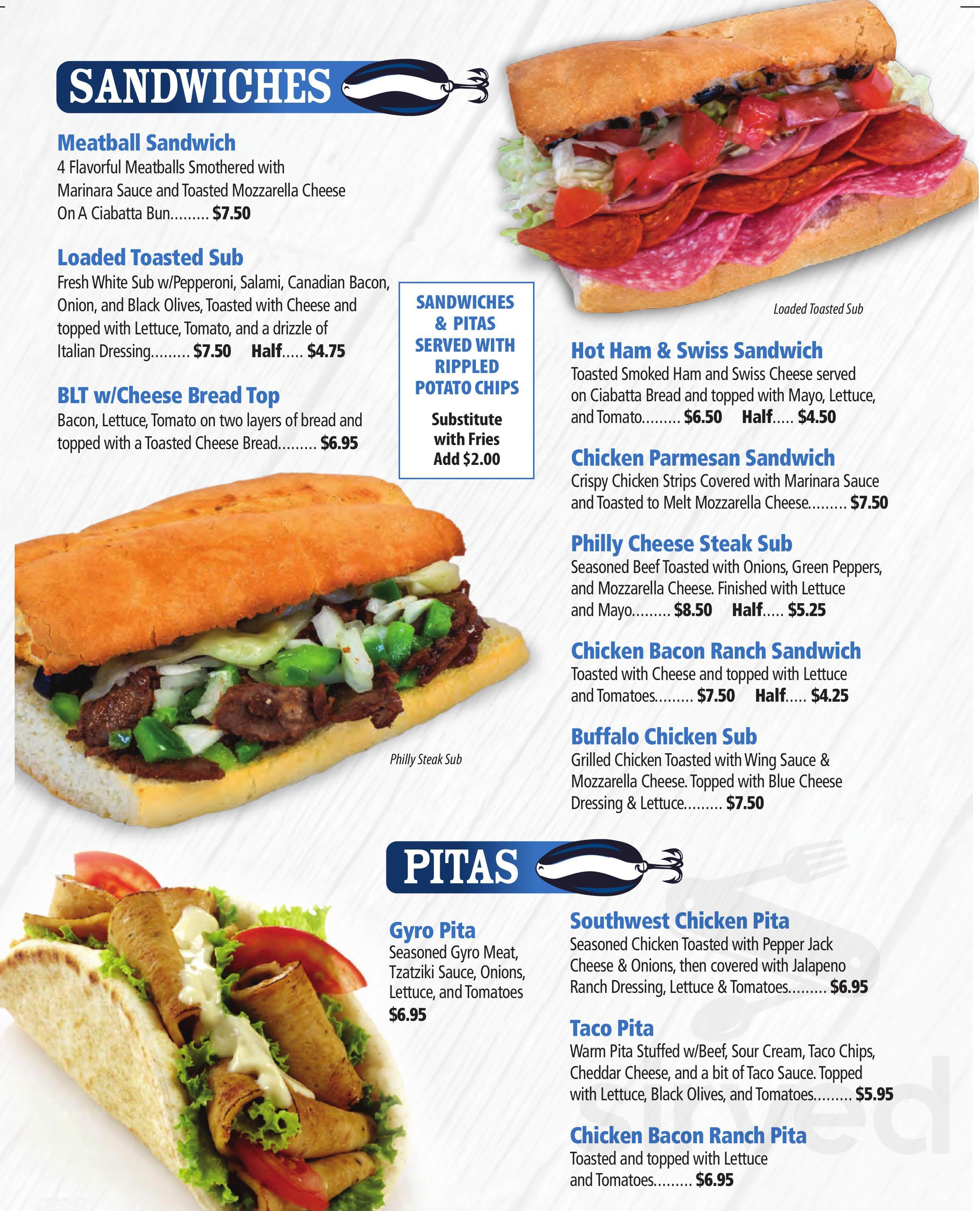 Menu - Madison Lake MN's The Lucky Lure | Sirved