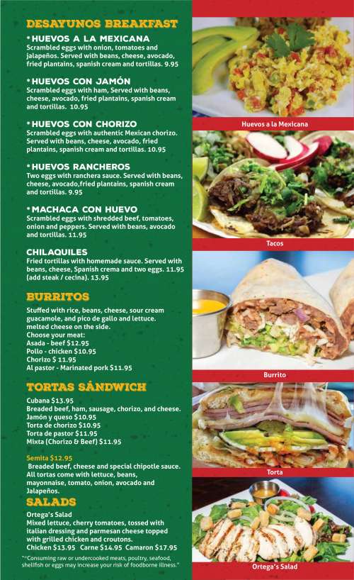 El Habanero menu in Annandale, Virginia, USA