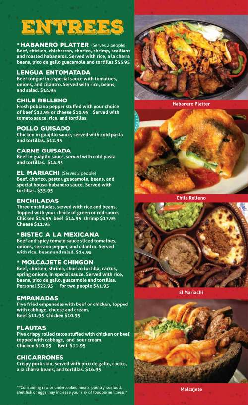 El Habanero menu in Annandale, Virginia, USA
