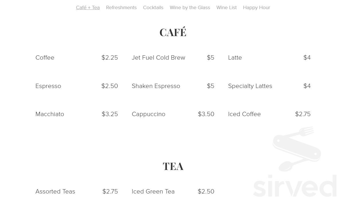 Menu for Mercat Bistro in Dallas, TX | Sirved