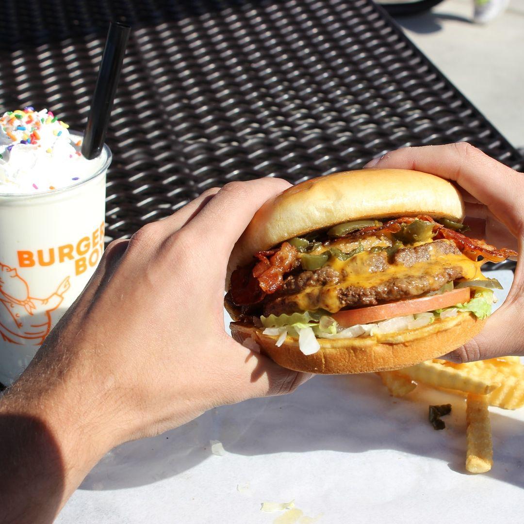 Burger Boy menu in San Antonio, Texas, USA