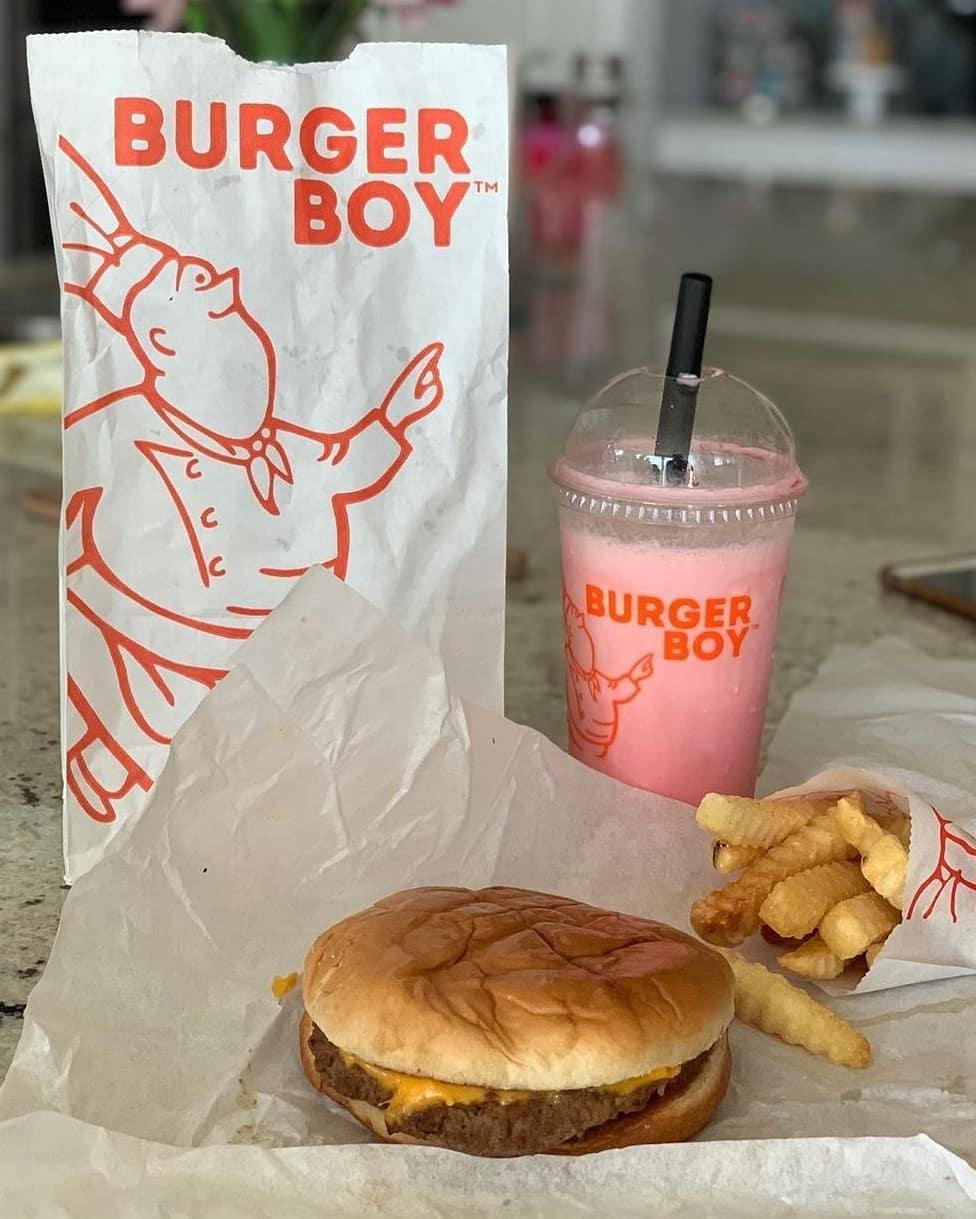 Burger Boy menu in San Antonio, Texas, USA