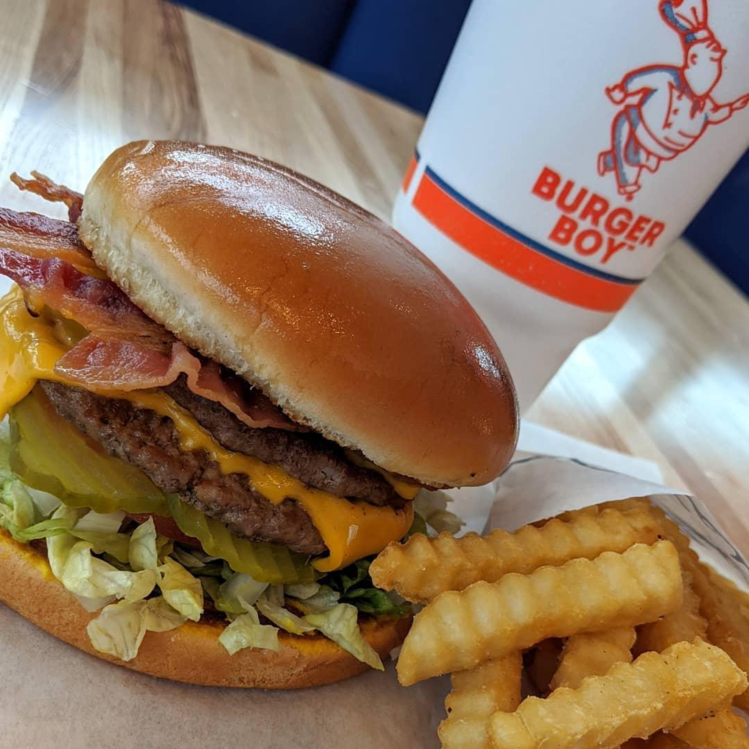 Burger Boy menu in San Antonio, Texas, USA