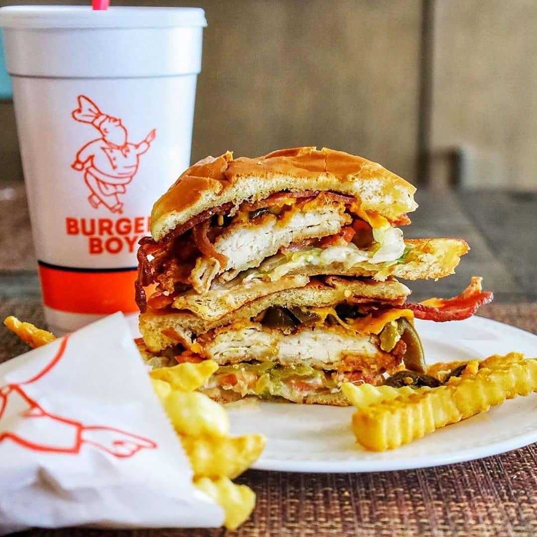 Burger Boy menu in San Antonio, Texas, USA