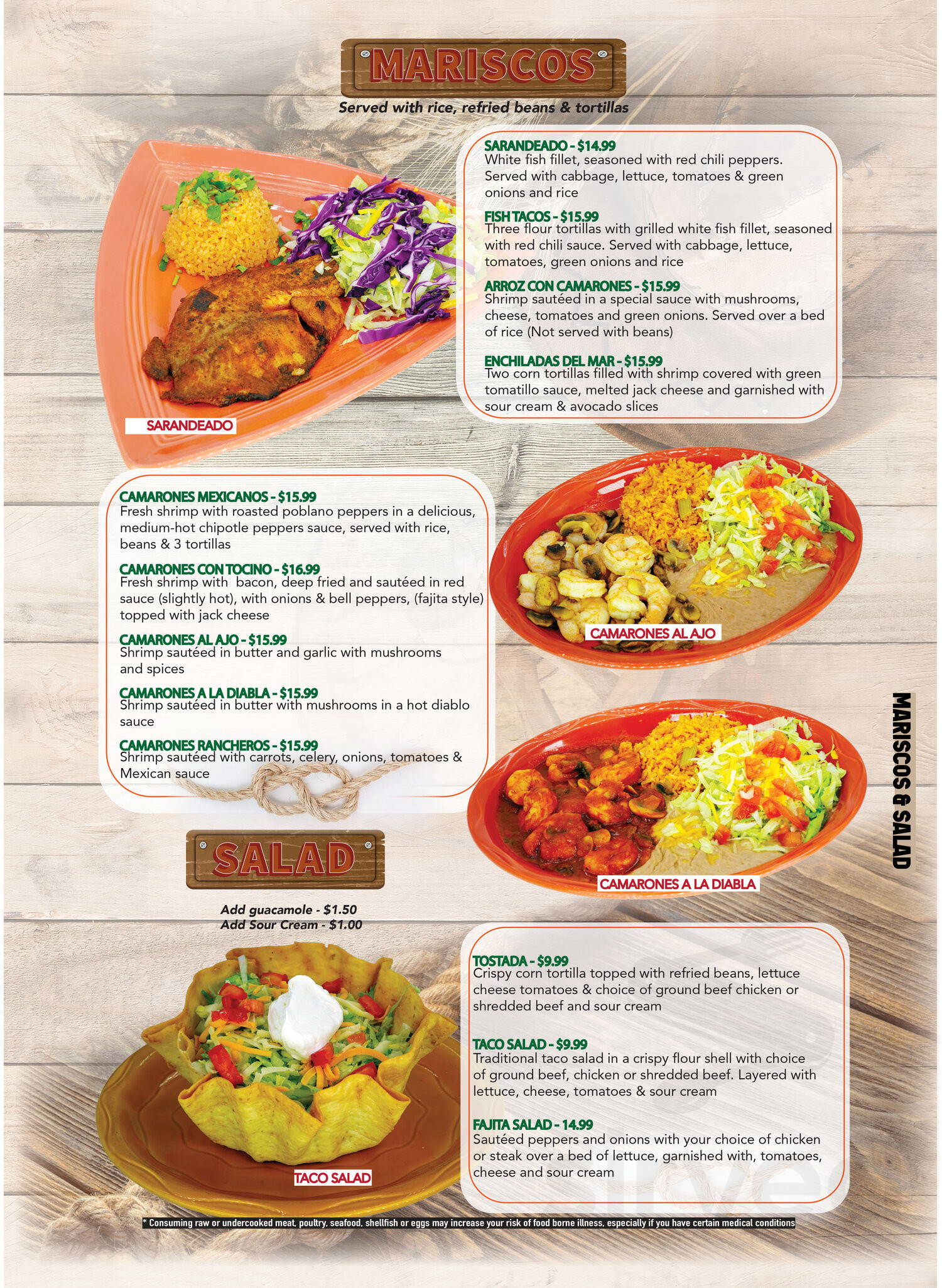 Rancho Chico menu in Stuart, Florida, USA