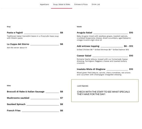 La Posta Pizzeria menu in Severna Park, Maryland, USA
