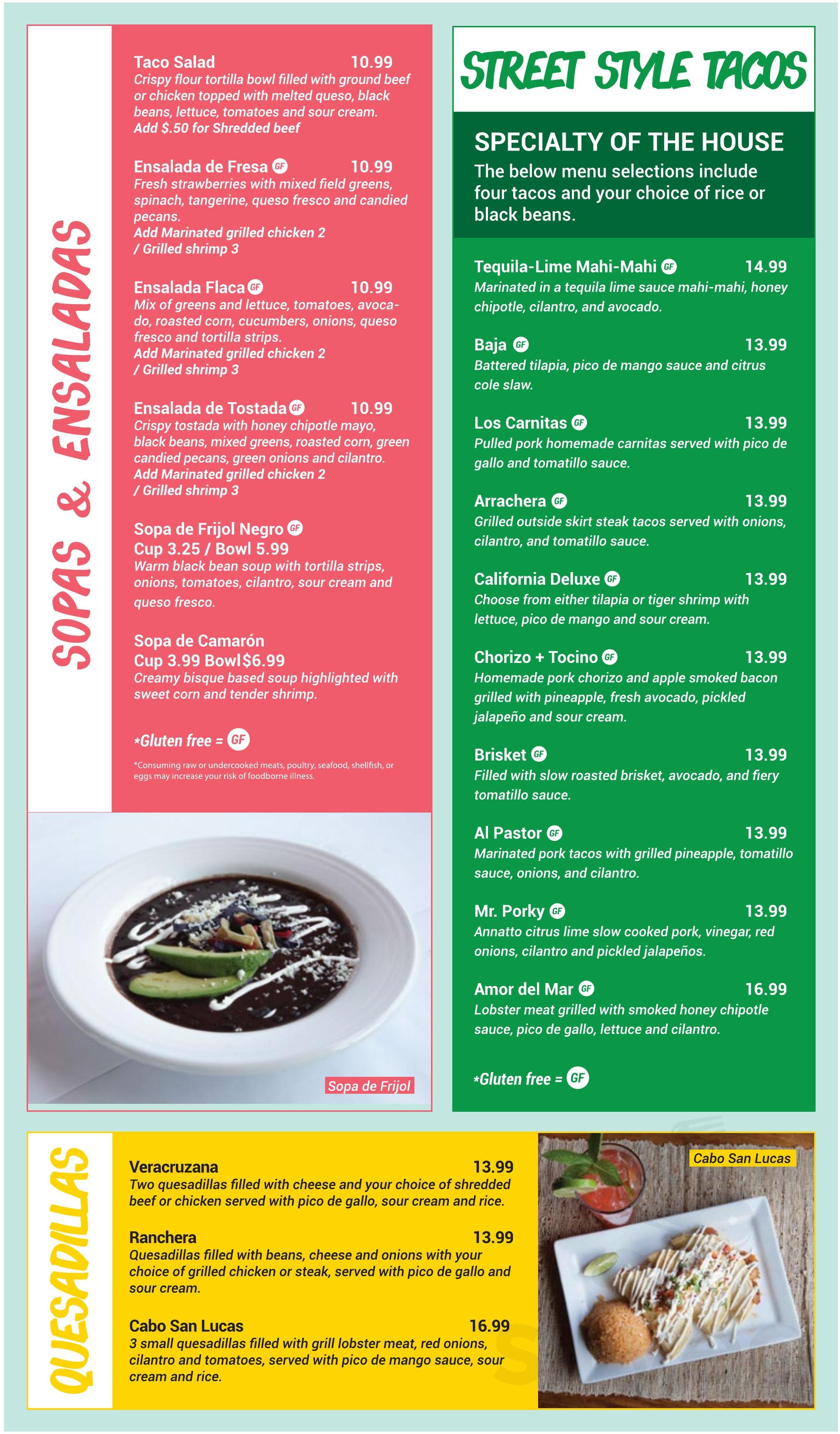 Casa Real Cantina & Grill menu in Springfield, Illinois, USA