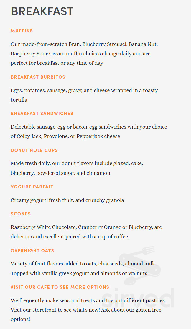 NEW DAY Coffee + Smoothies menu in Lincoln, Nebraska, USA