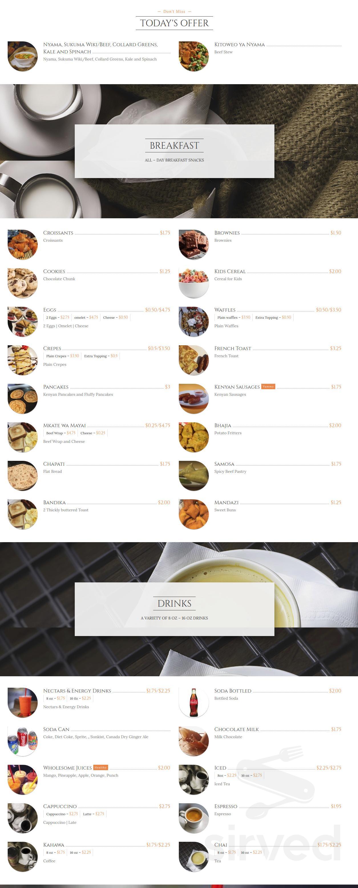 Menu - Lowell MA's Wham’s Cafe | Sirved