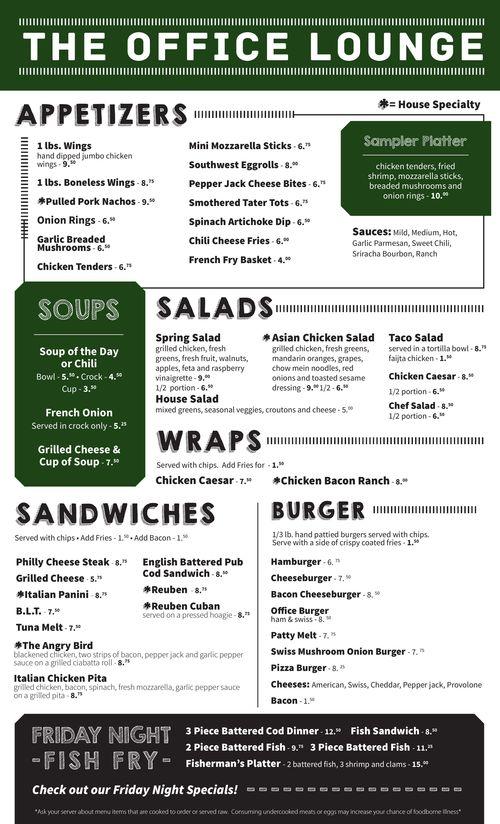 Office Lounge & Grill menu in Oscoda, Michigan, USA