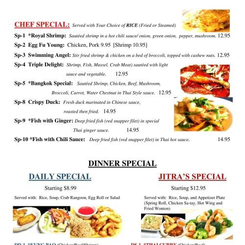 Jitra Thai Cuisine menu in Del Rio, Texas, USA