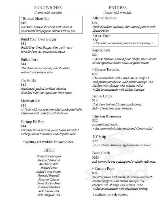 The Albatross of Sebring menu in Sebring, Florida, USA