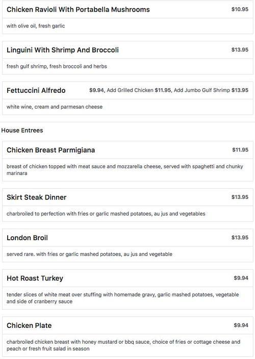 Cardozo's Pub menu in Chicago, Illinois, USA